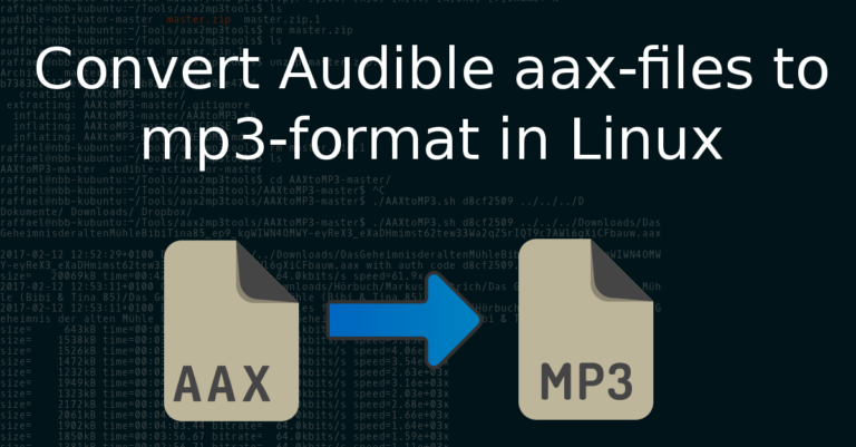 How to convert Audible aax files to mp3 in Linux | en.code-bude.net
