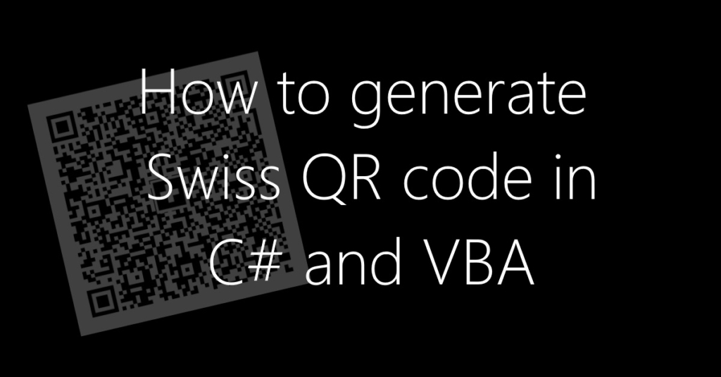 How to generate Swiss QR Code in C# and VBA | en.code-bude.net